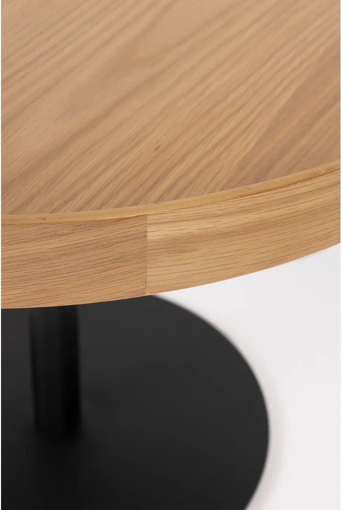 Kulatý konferenční stolek s deskou v dubovém dekoru v přírodní barvě ø 56 cm Yuri M – White Label
