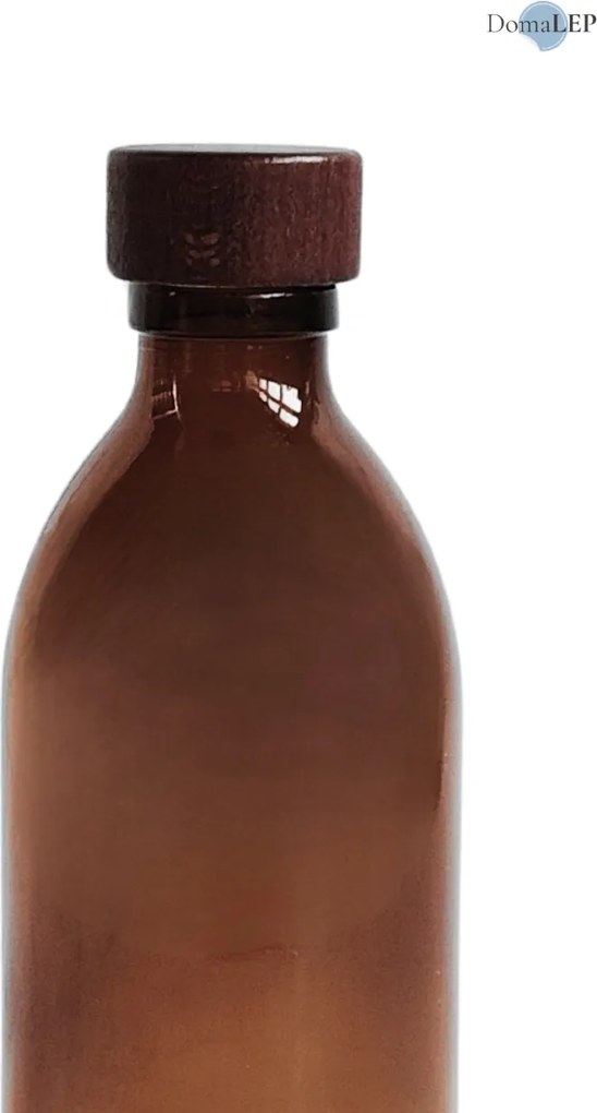 Dávkovač mýdla MONA 250 ml s uzávěrem v barvě tmavého dřeva