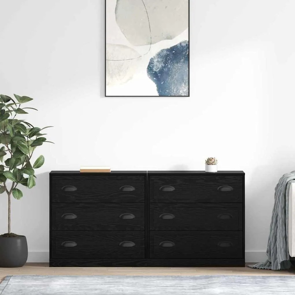 Konzole 2 ks Černý dub 70 x 35,5 x 67,5 cm Kompozitní dřevo 3402655