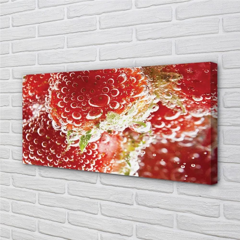 Obrazy na plátně mokré jahody 120x60 cm