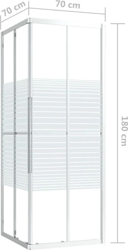 vidaXL Sprchová kabina ESG 70 x 70 x 180 cm [150760] Barva: Stříbrná