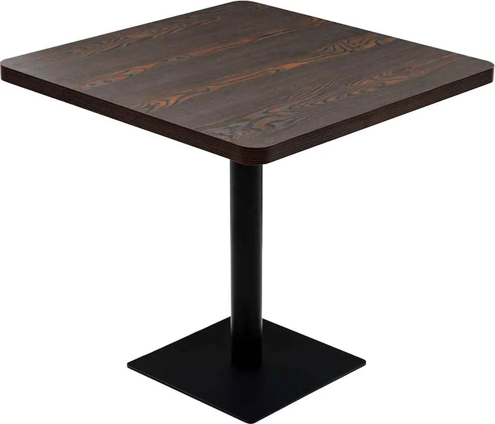 Bistro stůl MDF a ocel čtvercový 80 x 80 x 75 cm 245611