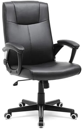 Kancelářská židle koženková, ergonomická, výškově nastavitelná | SONGMICS