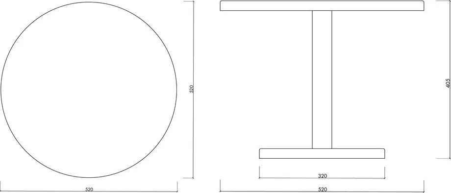 Kulatý odkládací stolek ø 52 cm Odo – noo.ma