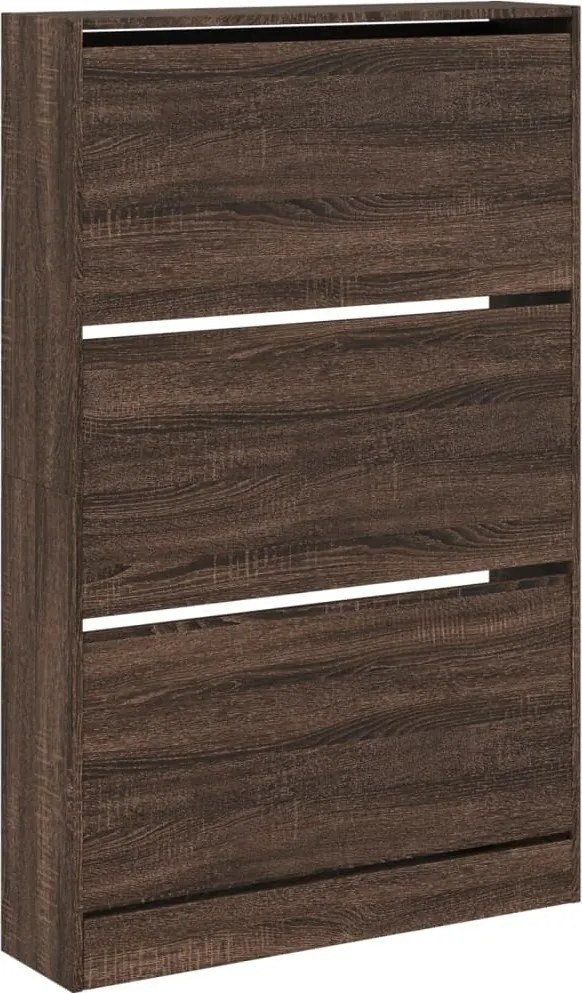 vidaXL Botník 80 x 21 x 125,5 cm kompozitní dřevo [839926] Barva: kouřový dub