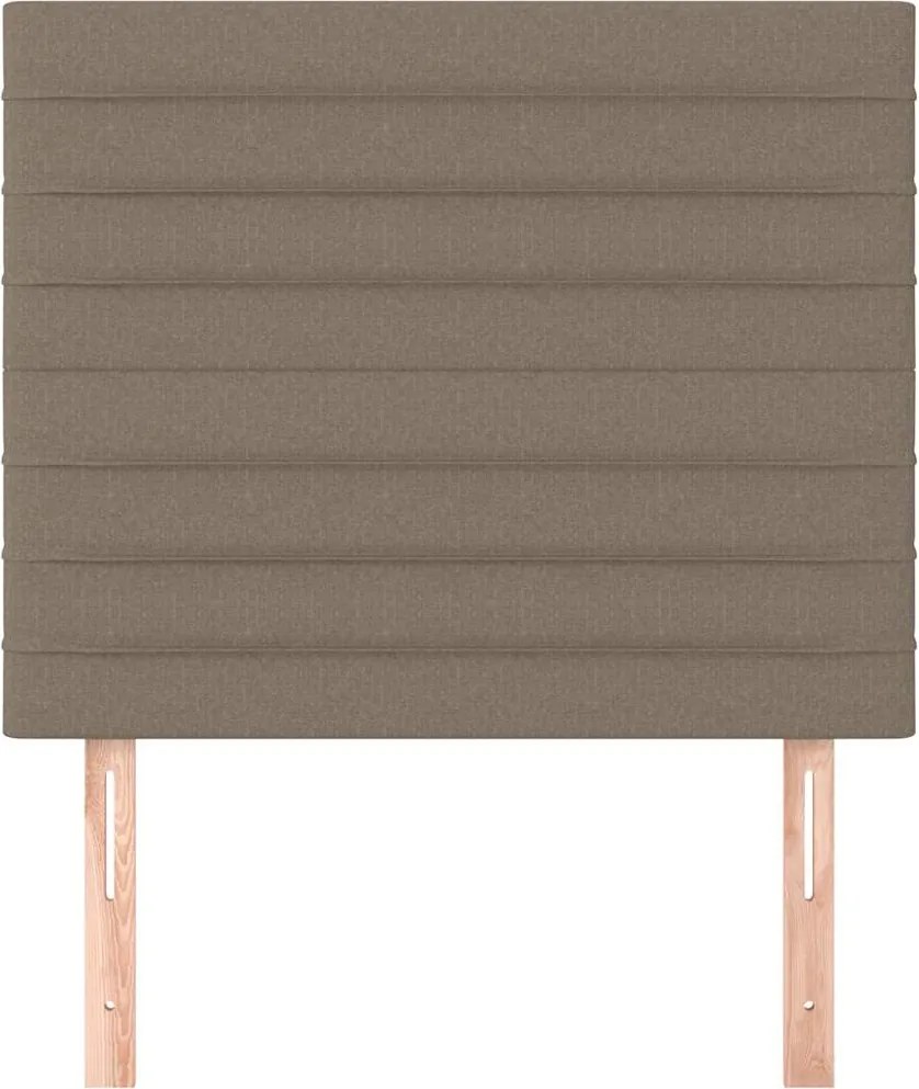 Čelo postele béžové 80x5x118/128 cm látkové 3116450