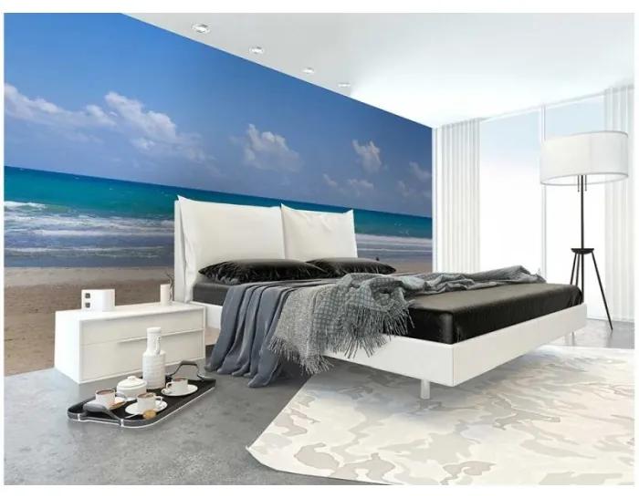 DIMEX | Vliesové fototapety na zeď Pláž MS-5-0210 | 375 x 250 cm| bílá, modrá, béžová