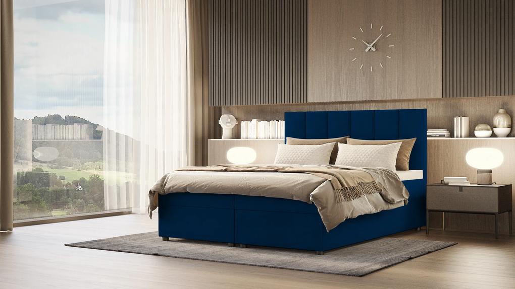 SFAB Kontinentální čalouněná postel VENUS (180x200 cm) Látka Velutto: Velutto 14 - Růžová