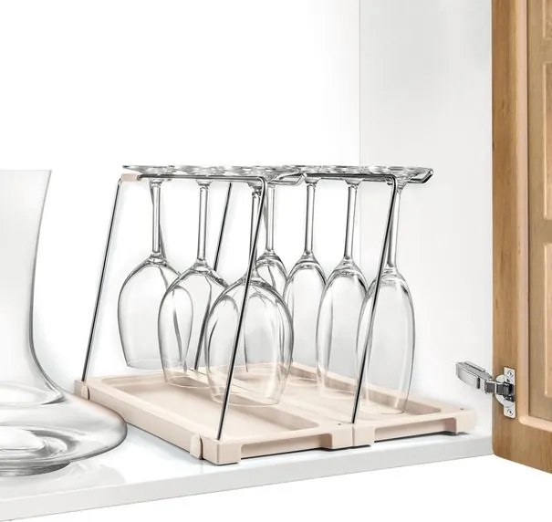 TESCOMA Držák sklenic na víno s odkapávačem FlexiSPACE 330 x 148 mm