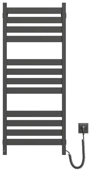 Koupelnový žebříkový radiátor s term. LARGO 541W/230V 120,6 cm IP44 černá pravá