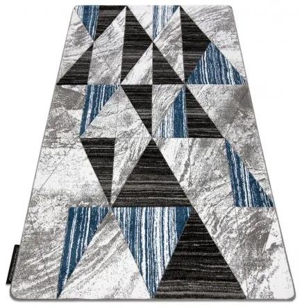 koberec ALTER Nano trojúhelníky modrý velikost 280x370 cm | krásné koberce cz