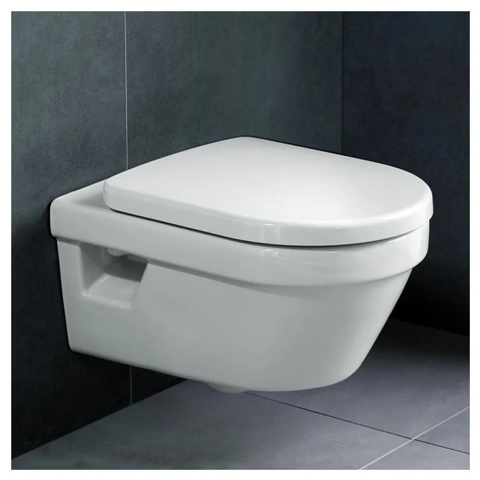 Villeroy & Boch Villeroy &amp; Boch : WC set - Instalační systém ViConnect, tlačítko bílé, závěsné WC, sedátko se SoftClose poklopem, bílá SET1