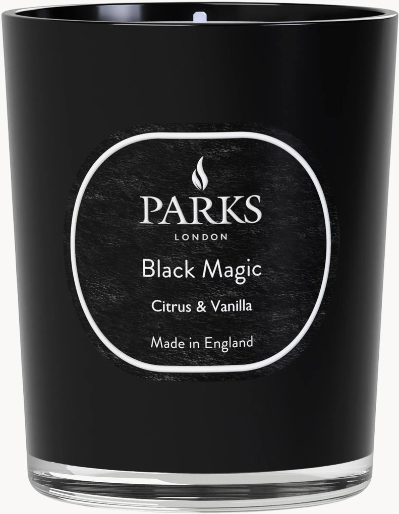 Vonná svíčka Black Magic (citrus, vanilka, pačule a levandule)