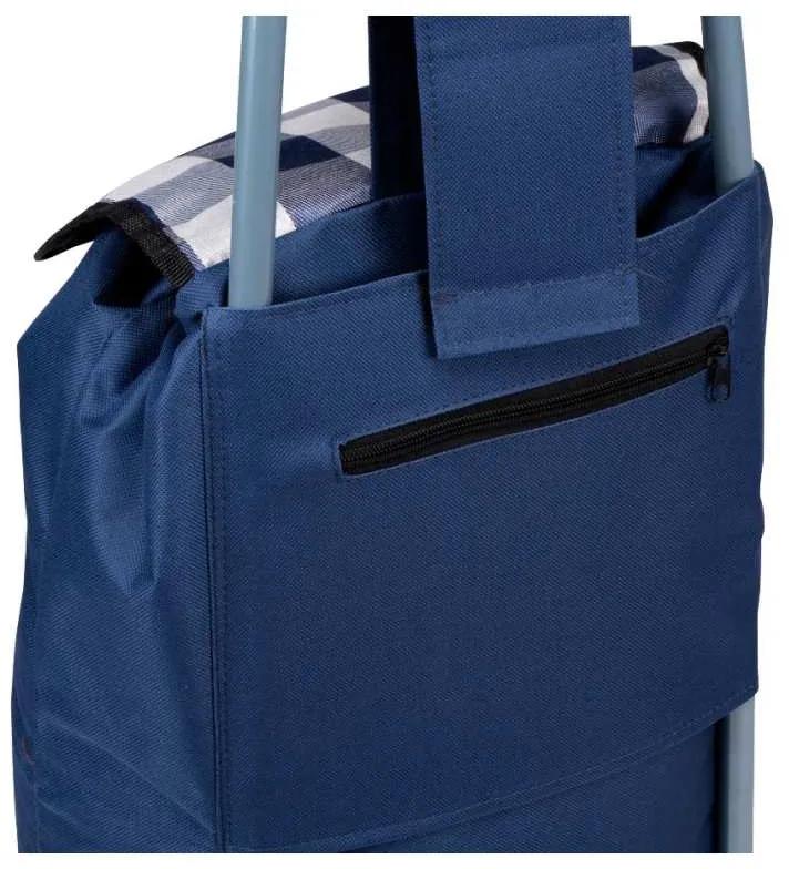 EDCO Nákupní taška na kolečkách modrá s tmavým poklopemED-249769motm