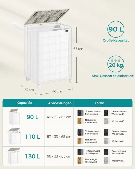 Prádelní koš 90L LCB290W01