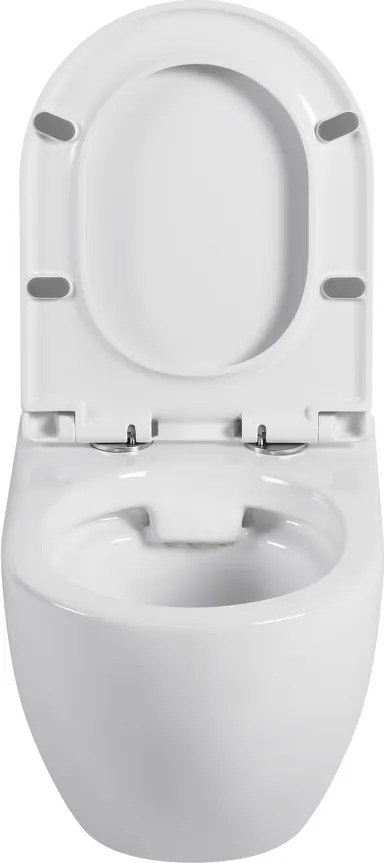 Erga Astrid, závěsná WC mísa 510x360x360mm, Rimless + toaletní sedátko s pomalým zavíráním, bílá, ERG-V03-ASTRID-RIM-WH