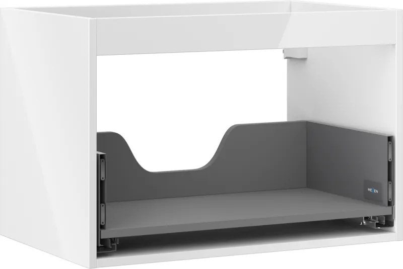 Mexen Box-A, závěsná skříňka 70 cm, 1 zásuvka, bílá lesklá, 91AX0-0700-470-1-00
