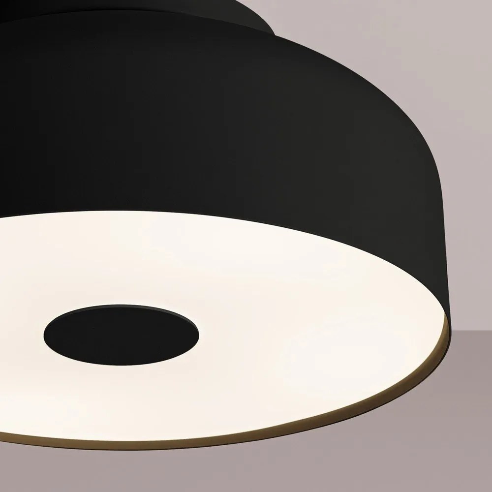 Černé kovové stropní svítidlo ø 30 cm Blacko – Sollux