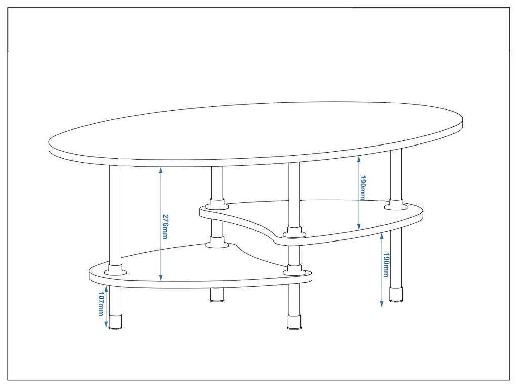Vomaks unit, s.r.o. Konferenční stolek VEGA Barva: ořech - tmavý