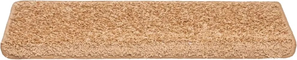 Schodové rohože 20 ks 65 x 21 x 4 cm béžové s obdélníkovým okrajem 3365853