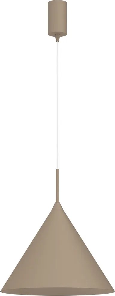 Závěsné svítidlo Capital, 1x tmavě obéžové kovové stínítko, (fi 32cm), be