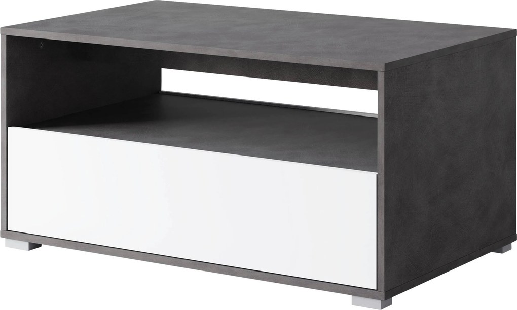 XXXLutz KONFERENČNÍ STOLEK, antracitová, bílá, kompozitní dřevo, 90/45/55 cm P & B - Konferenční stolky - 002778003401