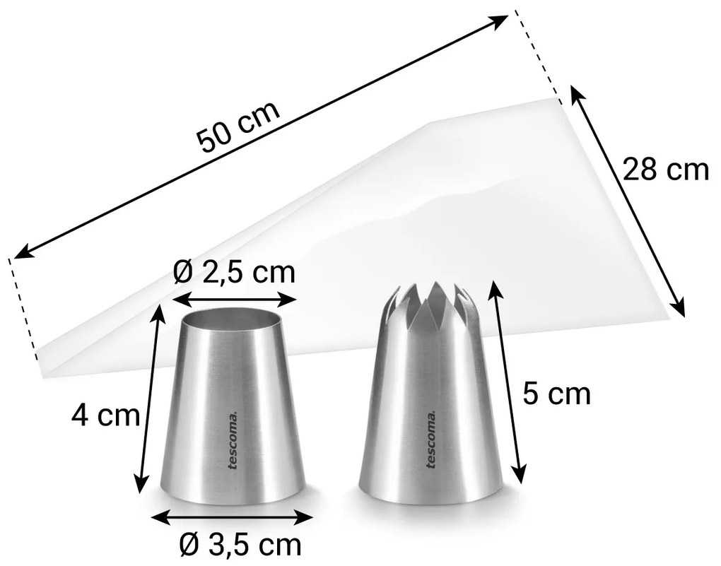 TESCOMA Souprava na krokety GrandCHEF, 10 sáčků, 2 trysky