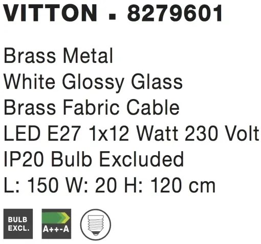 Lustr na lanku Vitton 150 mosaz