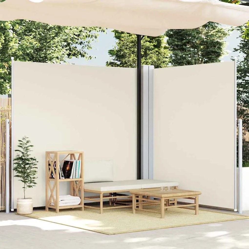 Zatahovací boční markýza krémová 200 x 600 cm 318007