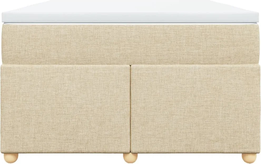 Box spring postel s matrací krémová 120x200 cm textil 3285371