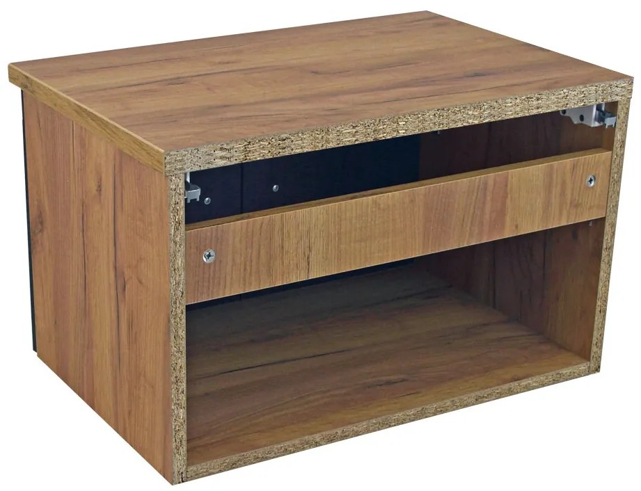 Comodo Koupelnová skříňka pod deskové umyvadlo Agria II GOB 60-HD - zlatý dub/černá
