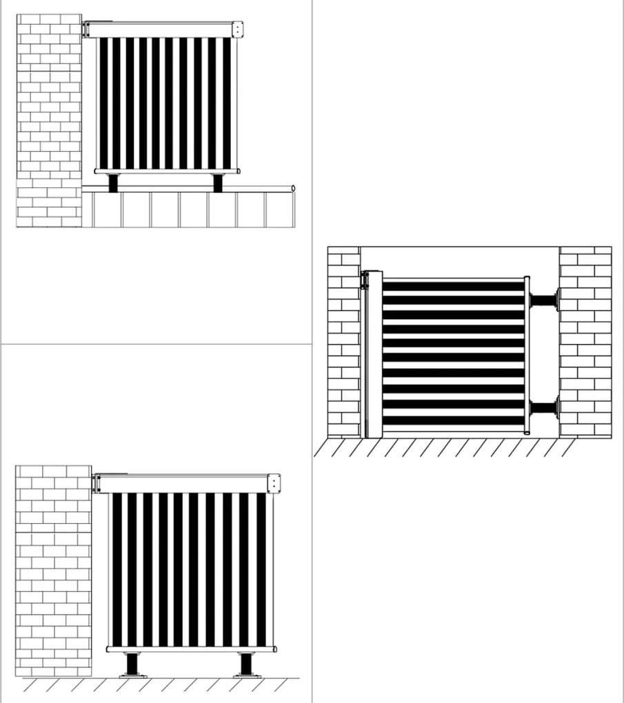 vidaXL Marketos Balkonová zástěna multifunkční 150 x 200 cm krémová