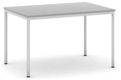 Jídelní stůl, 1200 x 800 mm, deska šedá, podnož sv. šedá