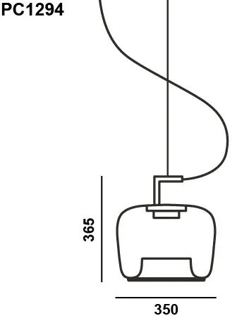 Brokis PC01294 Double medium, závěsné svítidlo, foukané šedé kouřové sklo, 9W LED 2700K, prům. 35cm