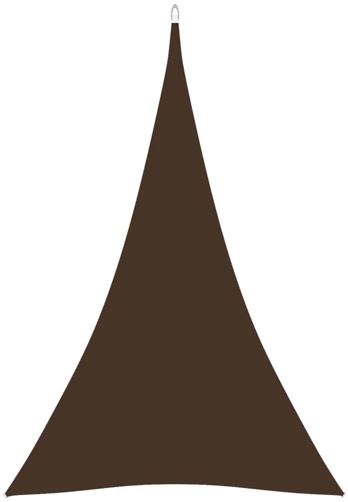135842 vidaXL Stínící plachta oxfordská látka trojúhelníková 5x7x7 m hnědá