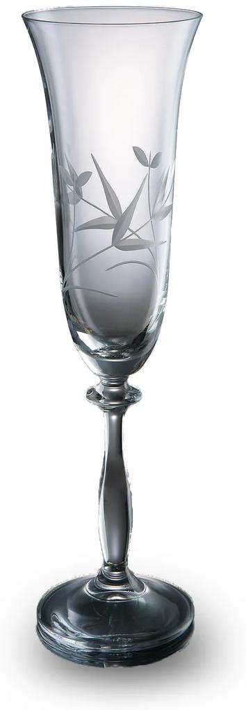 Set 6 skleniček Bohemia Crystal Glass na šampaňské NOBLESA 190ml, 6ks