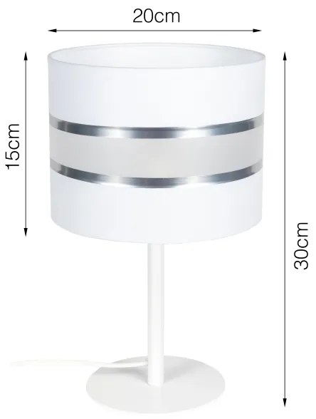 Stolní lampa CORAL 1xE27/60W/230V bílá