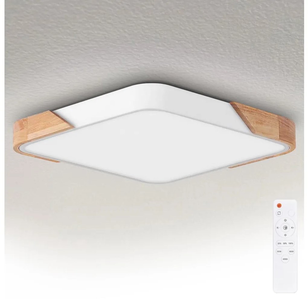 Brilagi - LED Stmívat. svítidlo PILANA LED/60W/230V dub/bílá 56x56 cm + DO