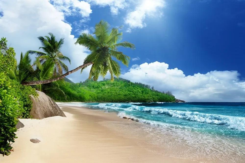 Samolepící fototapeta nádherná pláž na ostrově Seychely - 225x270