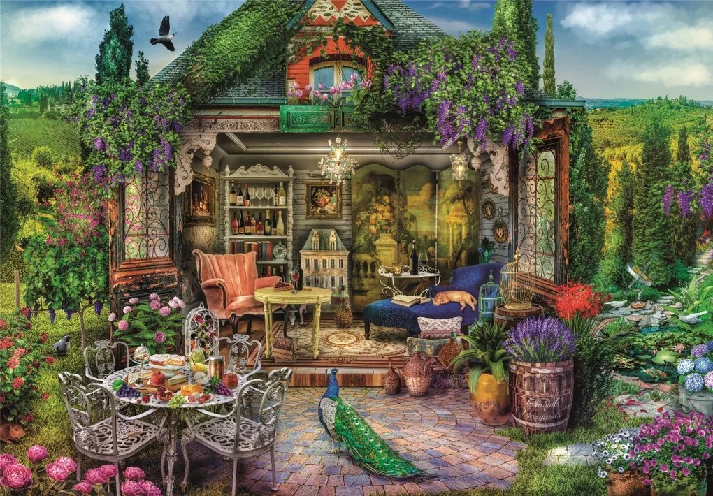 Clementoni - Puzzle 1000 Únik do kraje vína