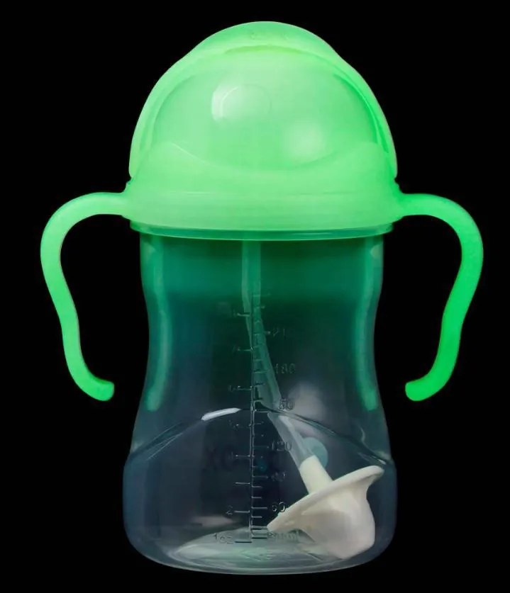B.box Hrneček s brčkem 240 ml - Svítící ve tmě B.Box