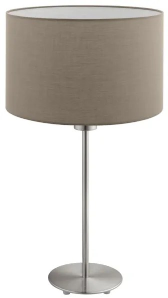 Eglo - LED  Stolní lampa TUNJA 1xE27/60W/230V 38,5 cm matný chrom/taupe