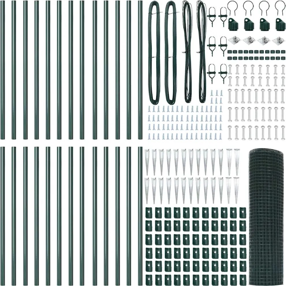 Svařované drátěné ploty s hroty 50 x 0,8 m Ocel potažená PVC 3352114