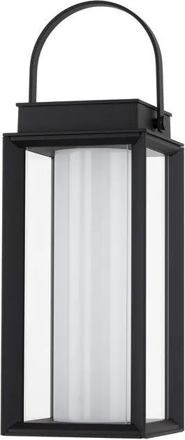 NV 9002862 Venkovní stolní lampa VERHAAL černý hliník a čiré sklo LED 2W 3000K 3,7V 360st. IP54 solární / USB kabel / vypínač na těle - NOVA LUCE