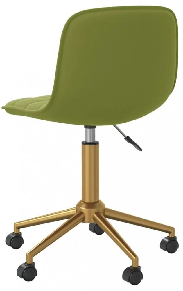Otočná jídelní židle samet / kov Dekorhome Tmavě zelená