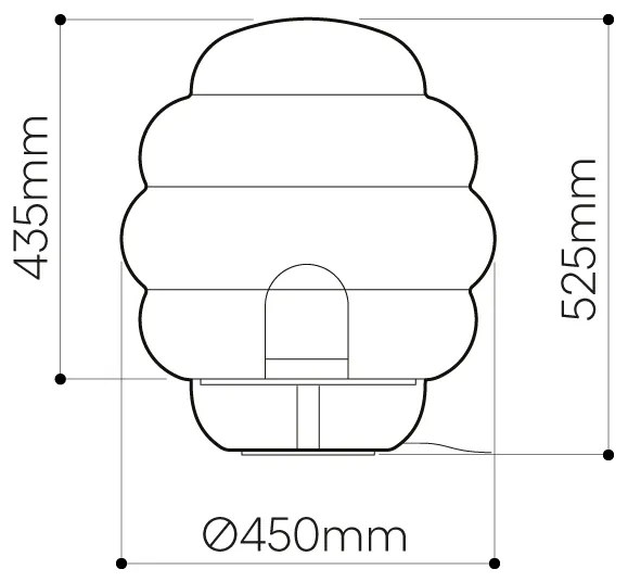 Bomma Blimp skleněná podlahová/stolní lampa Barva: Jantarová, Velikost: Malé, Ø 300 mm