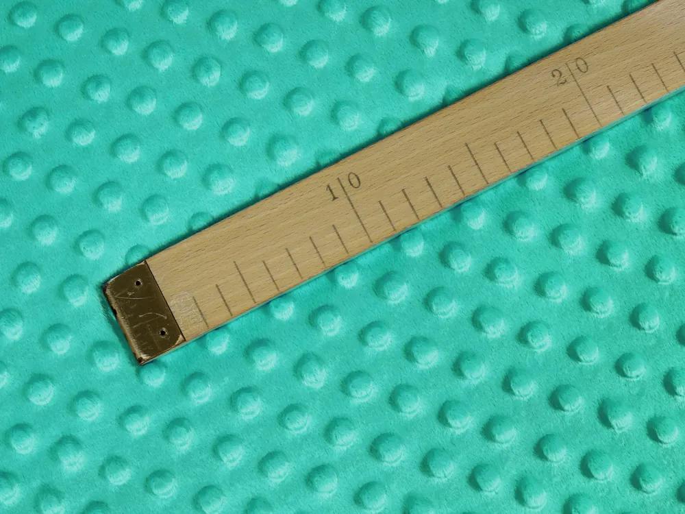 Biante Dětský povlak na polštář Minky 3D puntíky MKP-047 Tyrkysově zelený 40 x 60 cm