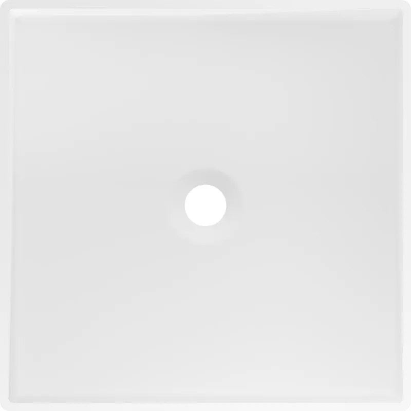 Mexen Xola-2 samostatně stojící umyvadlo z konglomerátu 45 x 45 cm, bílá mat - 26594500