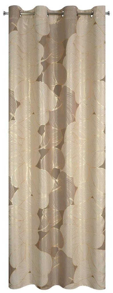 ZATEMŇOVACÍ ZÁVĚS NA KROUŽCÍCH FREESIA 140X250 CM BÉŽOVÁ