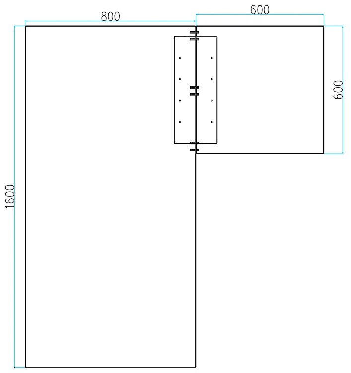 Rohový kancelářský psací stůl PRIMO FLEXIBLE 1600 x 1400 mm, buk